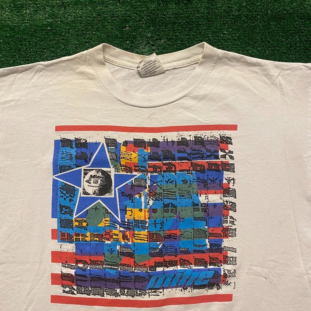 Mitre Volleyball Nations Flags Vintage 90s Sports T-S… - Gem